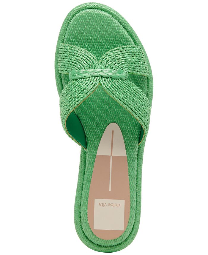 Dolce Vita Women's Atomic Raffia Slide Flat Sandals - Macy's