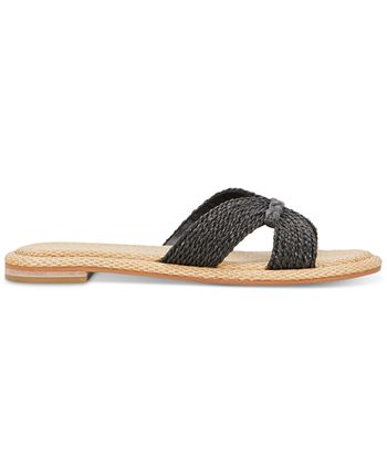 Dolce Vita Women's Atomic Raffia Slide Flat Sandals - Macy's