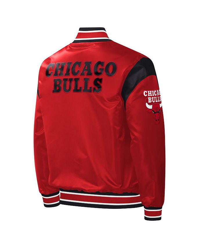 Starter Men's Red Chicago Bulls Force Play Satin Full-Snap Varsity ...