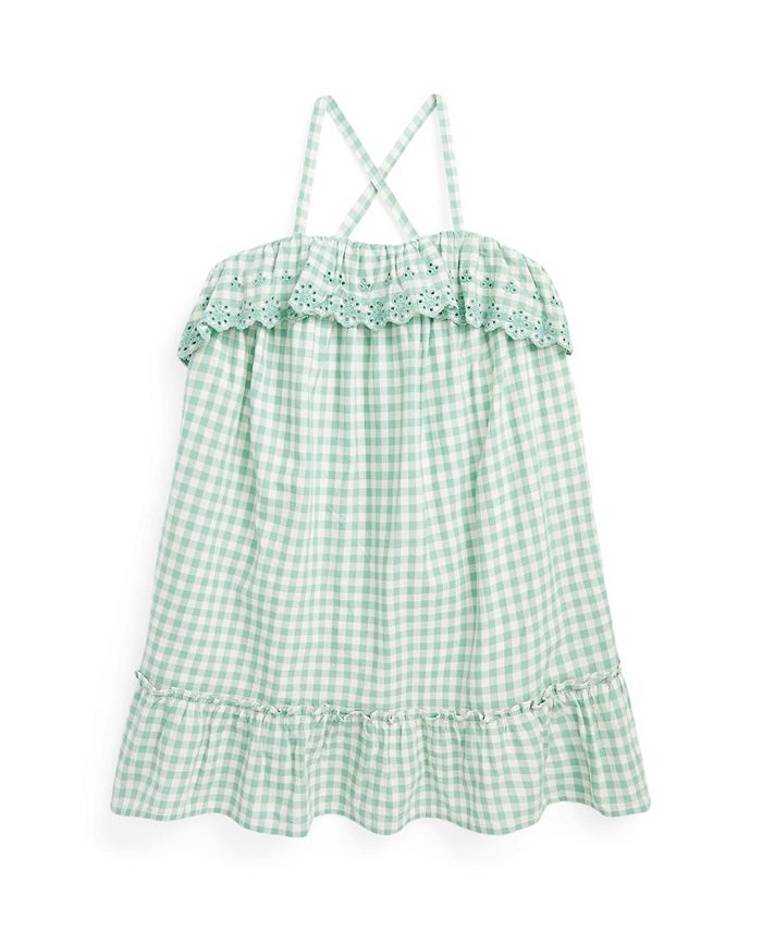 Polo Ralph Lauren Toddler and Little Girls Gingham Madras Sleeveless Dress - Macy's