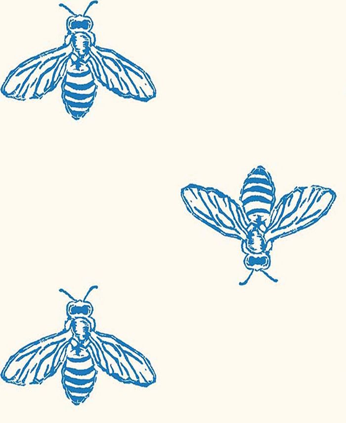 joules Block Print Bee Wallpaper - Macy's