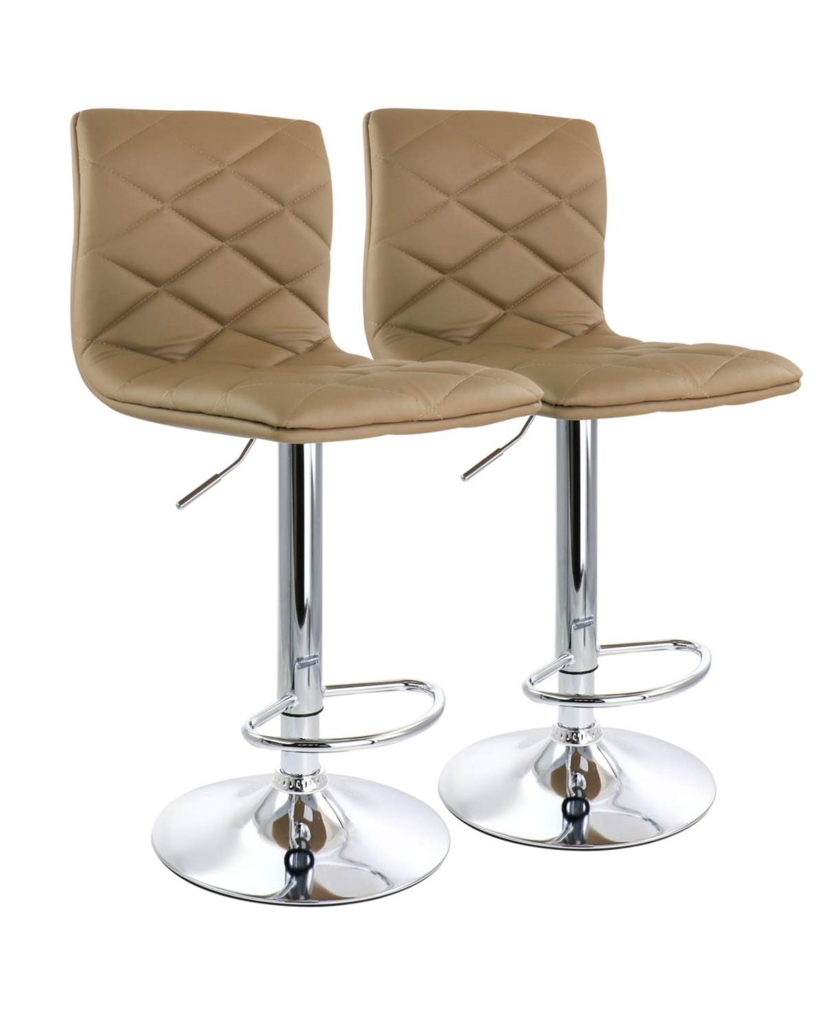 Click here for Elama 2 Piece Adjustable Diamond Tufted Faux Leath... prices