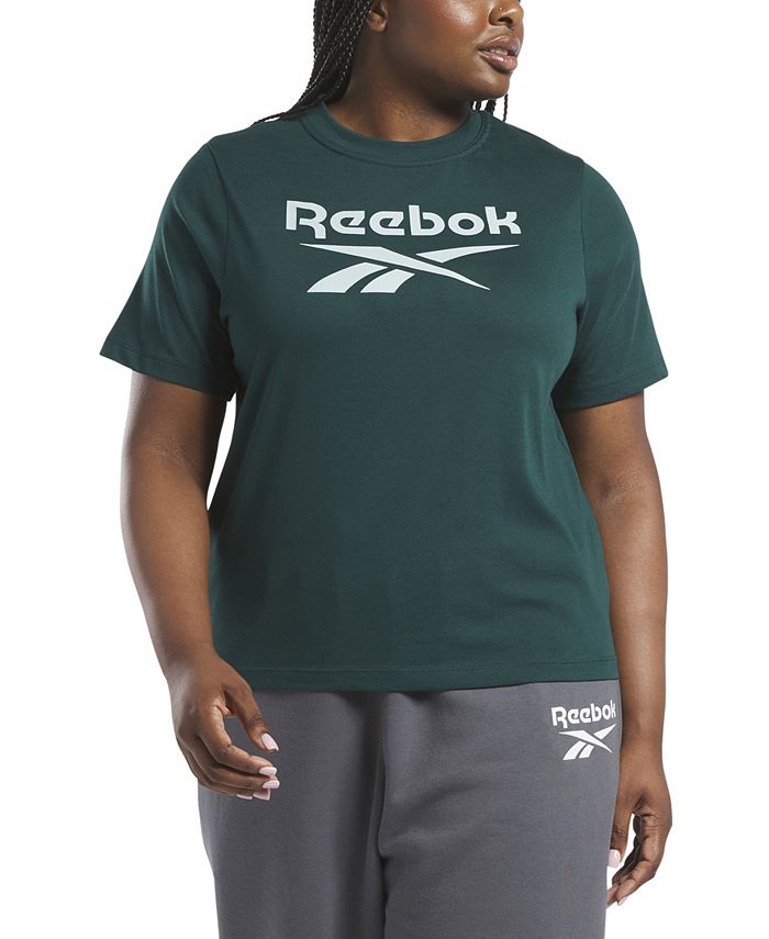 Reebok Plus Size Logo T-Shirt - Macy's