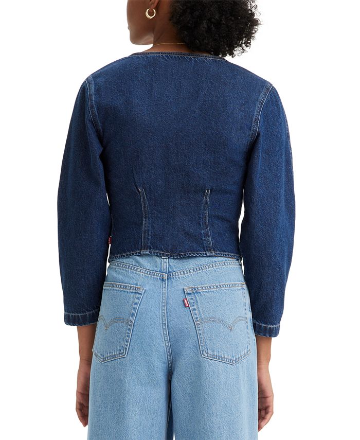 Levi's Women's Milo Cotton Denim Square-Neck Blouse - Macy's