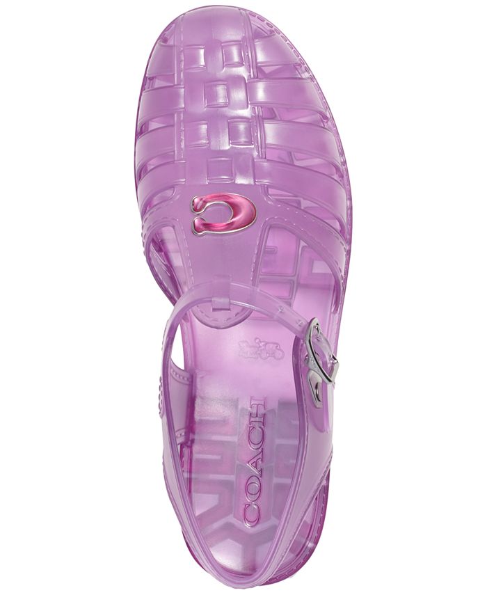 COACH Women's Jelly Glitter Fisherman Flat Sandals - Macy's