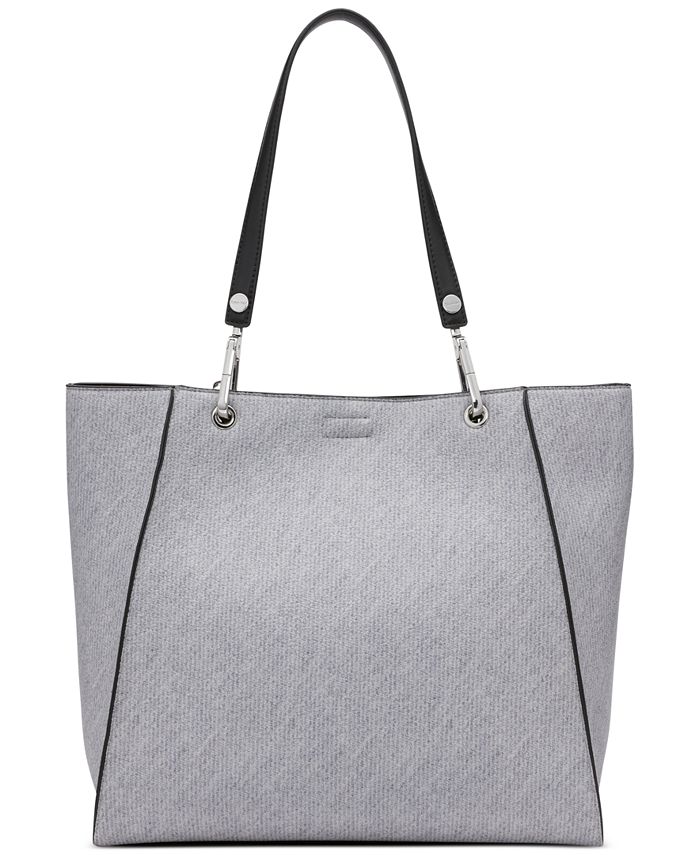 Calvin Klein Garnet Heathered Texture Convertible Tote Bag - Macy's