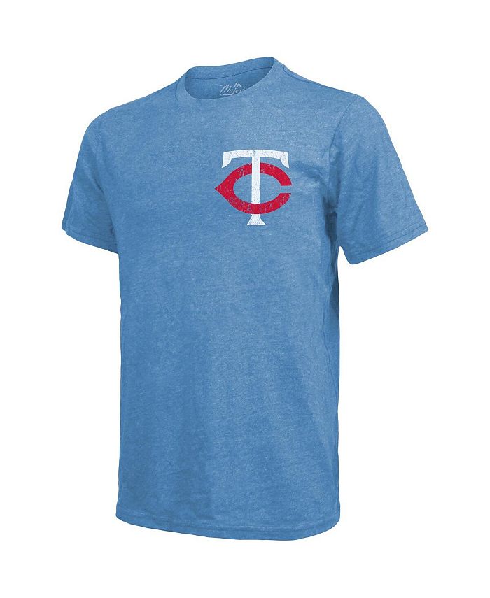 Majestic Men's Threads Light Blue Minnesota Twins Throwback Logo Tri ...