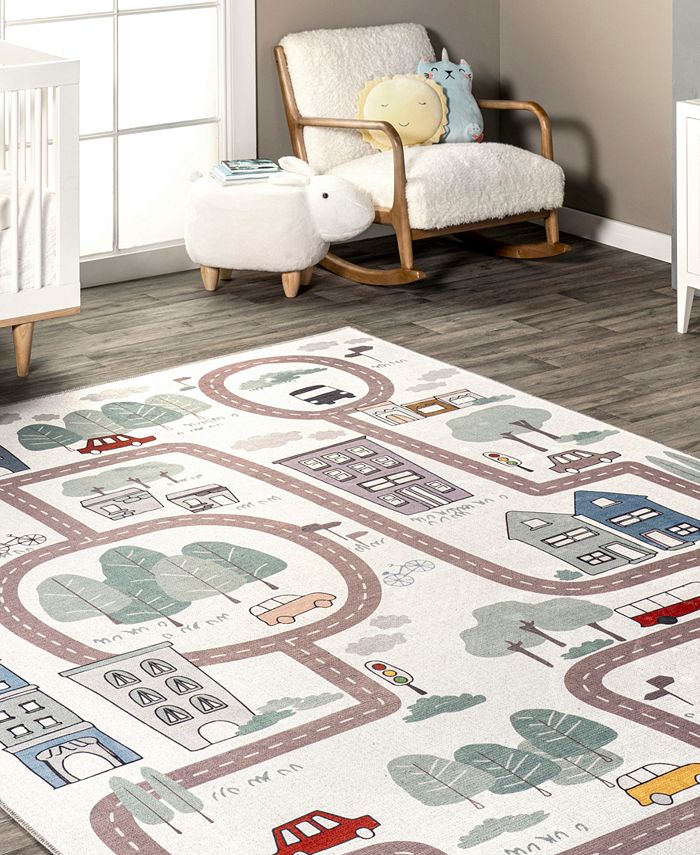 nuLoom Felix Chalea Kids Town Washable 5' x 8' Area Rug & Reviews ...