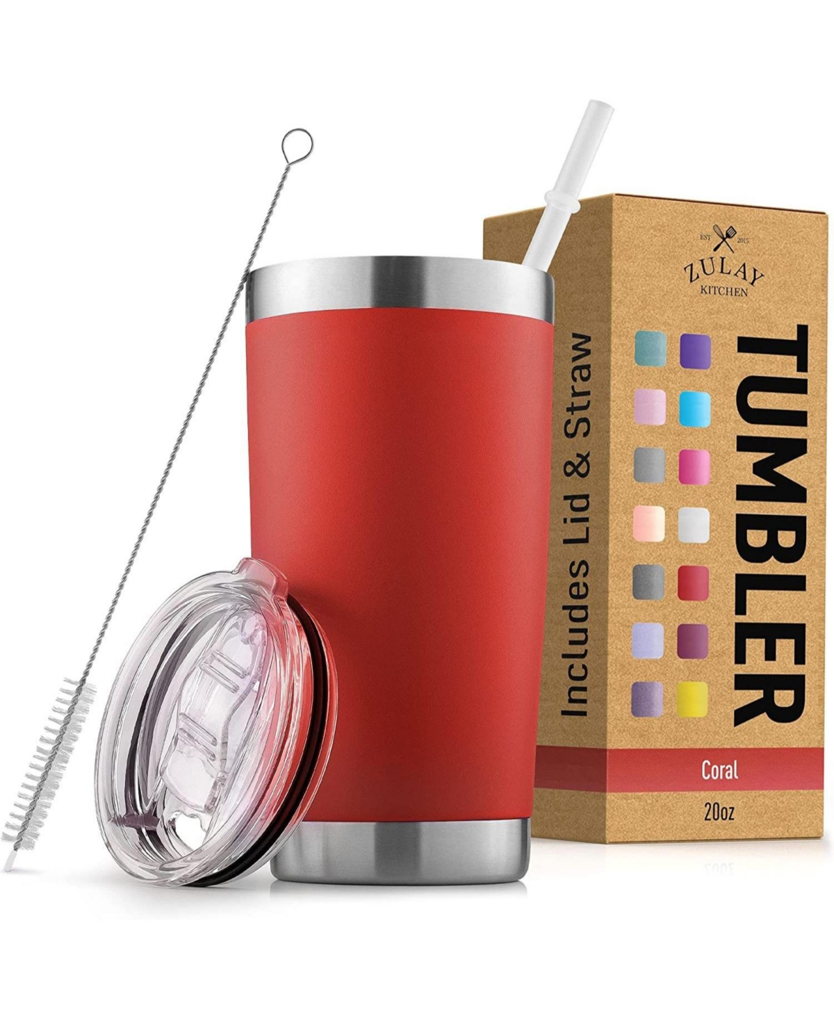 Click here for Zulay Kitchen 20oz Stainless Steel Tumbler With Li... prices