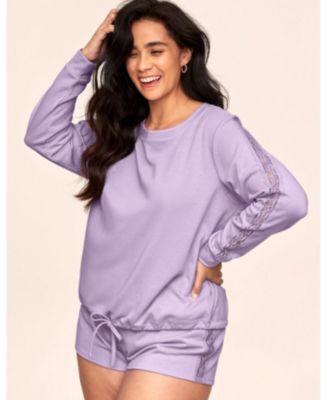 Adore Me Plus Size Alexia Sweatshirt & Short Loungewear Set - Macy's