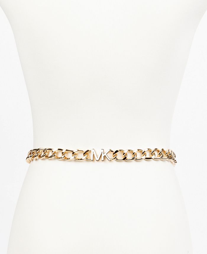 Michael Kors Enamel Filled Chain Belt - Macy's