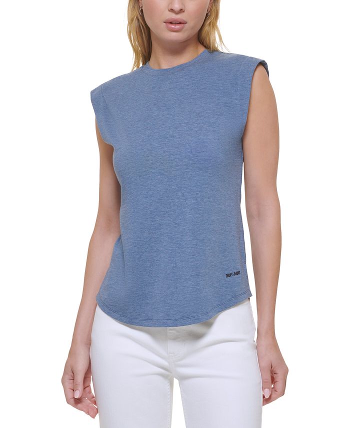 DKNY Jeans Women's Rounded-Hem Muscle Tank Top - Macy's