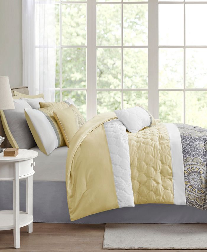 510 Design Shawnee Quilted 8 Piece Comforter Set, King - Macy's