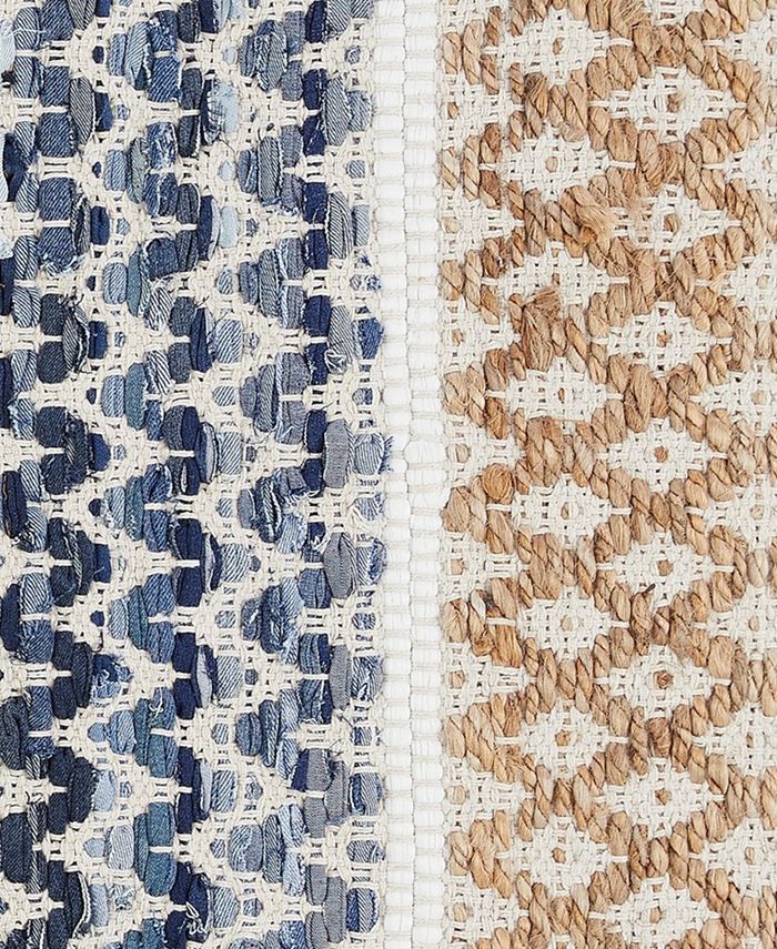 Jessica Simpson Dakota Premium Home Decor Handmade Denim Jute Accent ...