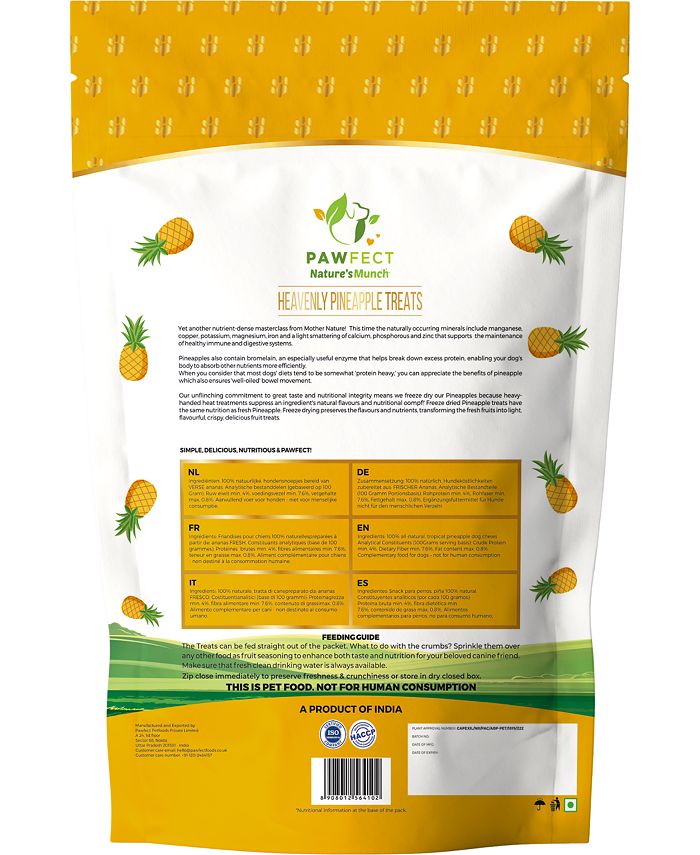 Pawfect Foods Pawfect Nature's Munch Freeze Dried Tangy Pineapple ...