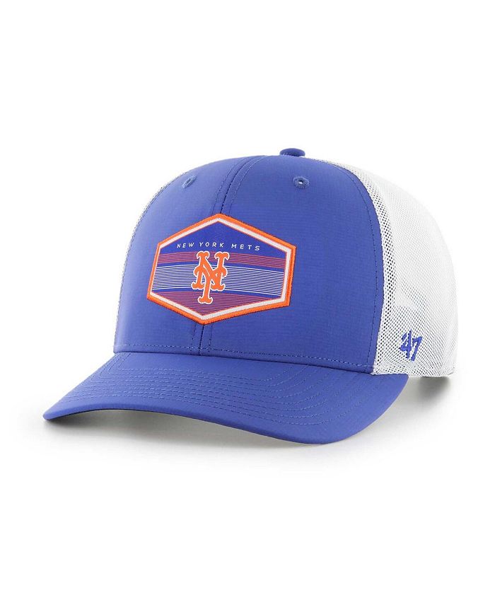 '47 Brand Men's Royal, White New York Mets Burgess Trucker Snapback Hat ...