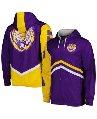 Men's Mitchell & Ness Purple LSU Tigers Undeniable Full-Zip Windbreaker ...