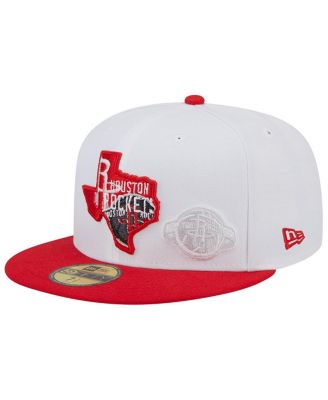 Men's New Era White and Red Houston Rockets State Pride 59FIFTY Fitted ...