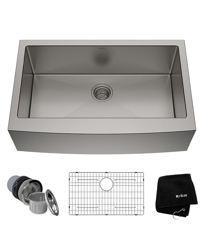 Kraus Standart PRO 33 in. 16 Gauge Single Bowl Stainless Steel ...