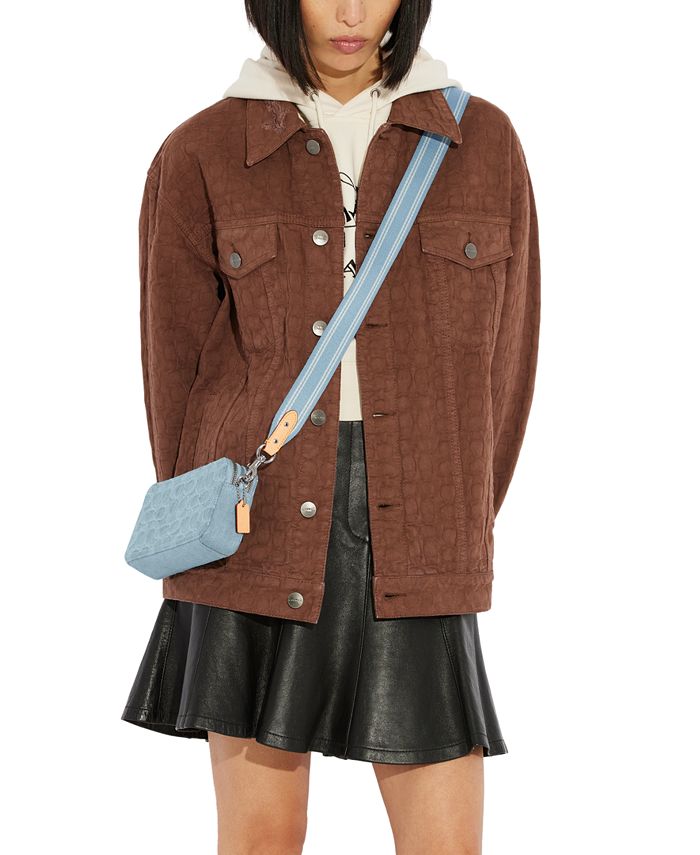 COACH Washed Denim Signature Kira Mini Crossbody & Reviews - Handbags ...