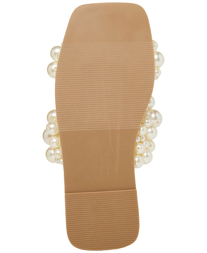 Steve Madden Women's Duri Pearl Embellished Slide Sandals - Macy's