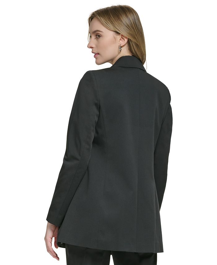 Calvin Klein Women's Hidden Side-Closure Blazer & Reviews - Jackets ...