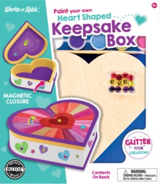Works of Ahhh... aft Set - Heart Shaped Box Classic Wood Paint Kit - Macy's