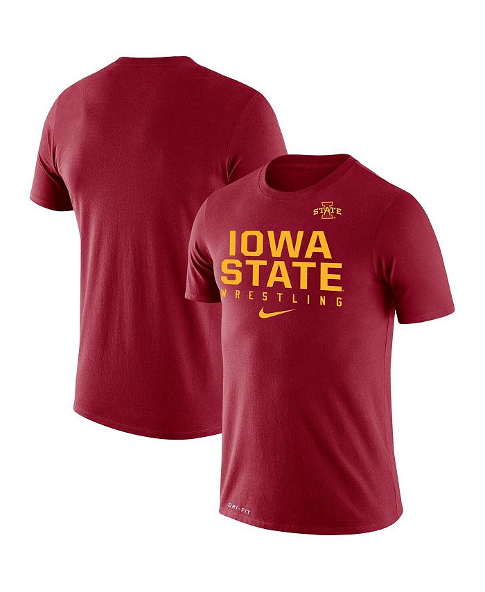 Nike Men's Cardinal Iowa State Cyclones Wrestling Legend Performance T ...