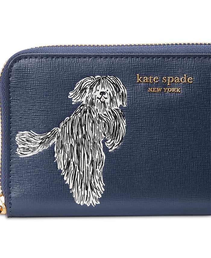 kate spade new york Shaggy Embossed Leather Zip Around Continental ...