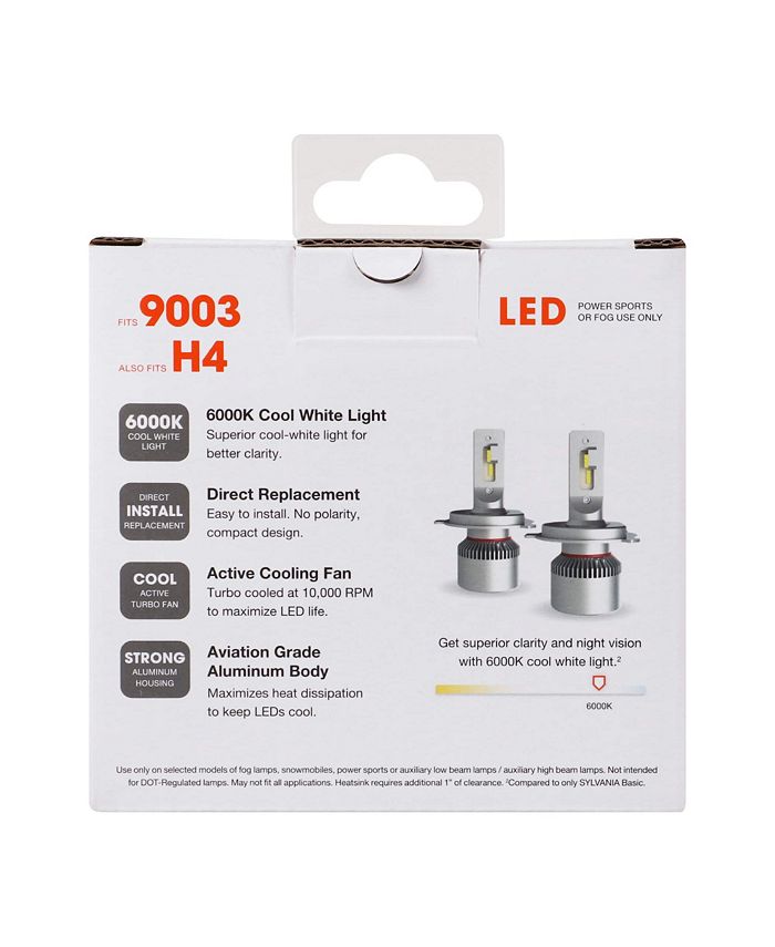 Sylvania 9003 | H4 LED Powersport Headlight Bulbs for Off-Road Use or ...
