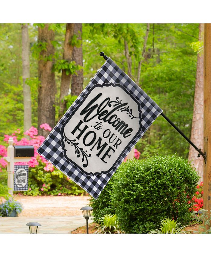 Evergreen Classic Welcome Home House Applique Flag- 28 x 44 Inches ...