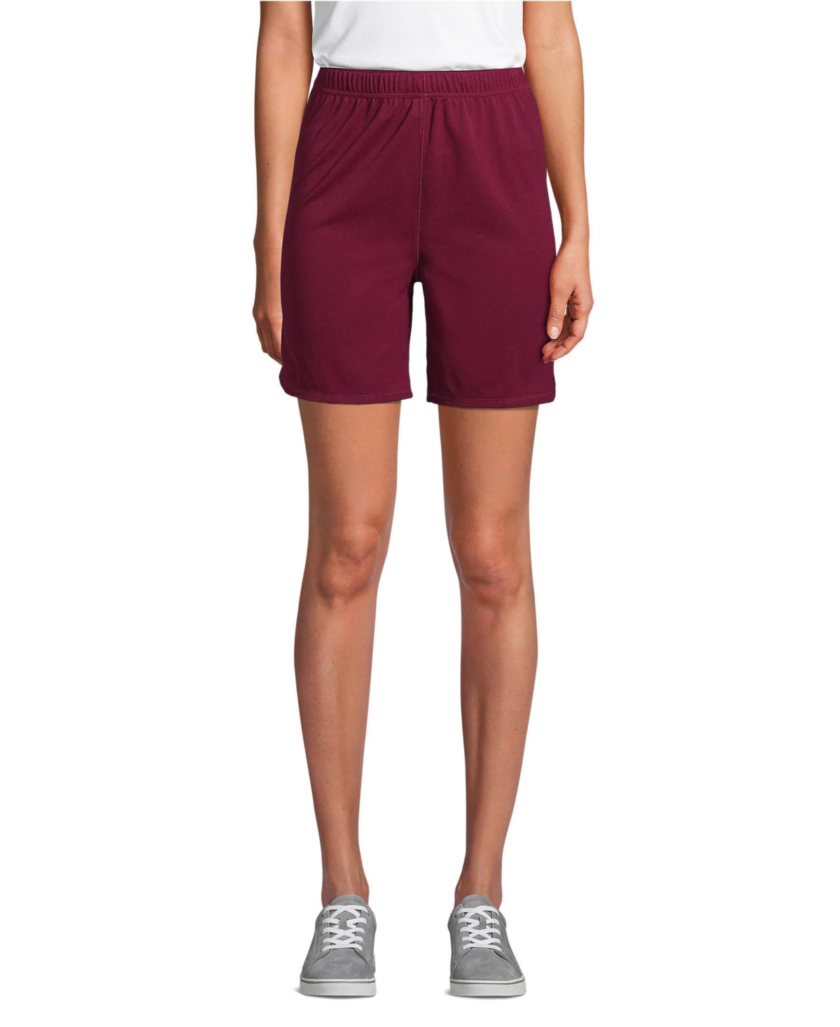 Click here for Lands End Womens Mesh Gym Shorts - Burgundy prices