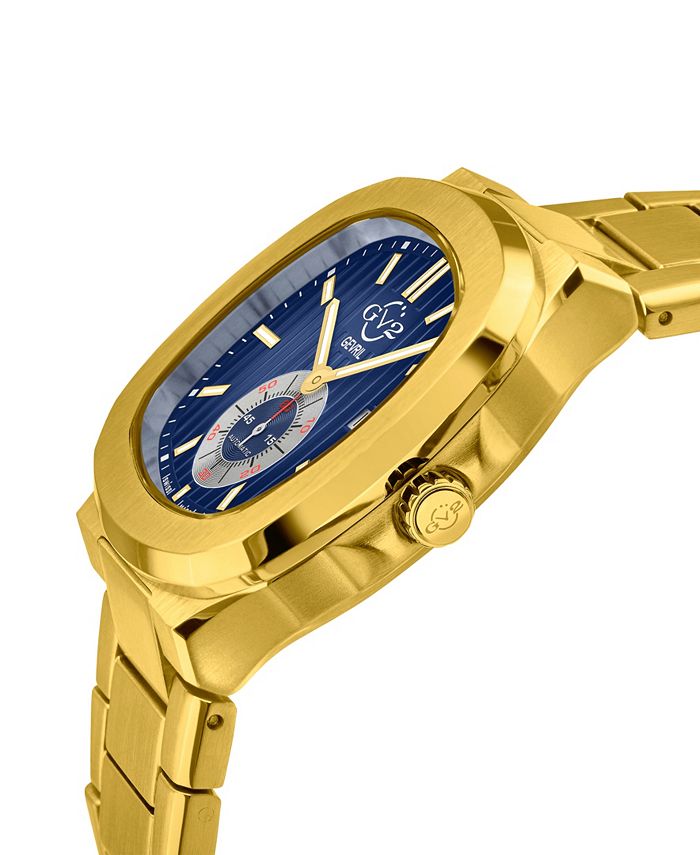 GV2 by Gevril Men's Potente Swiss Automatic Gold-Tone Stainless Steel ...