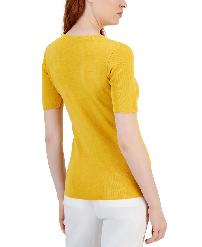 Tahari ASL Women's Short-Sleeve Knit Top - Macy's
