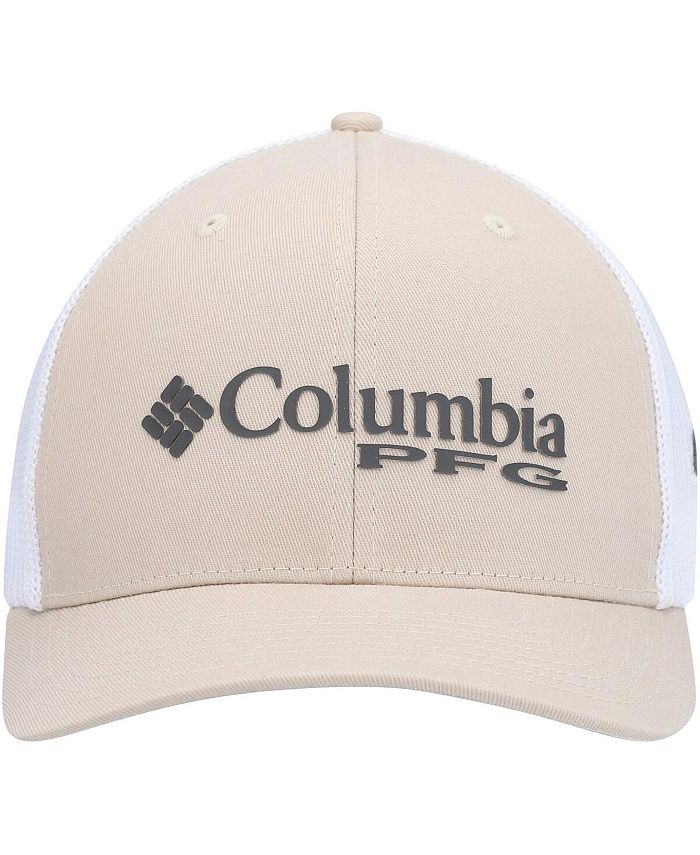 Columbia Men's PFG Khaki, White Mesh Flex Hat - Macy's