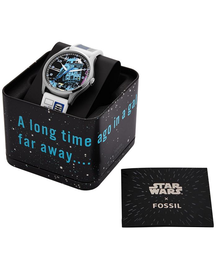 Fossil Unisex Special Edition Star Wars R2-D2 Three-Hand White Silicone ...