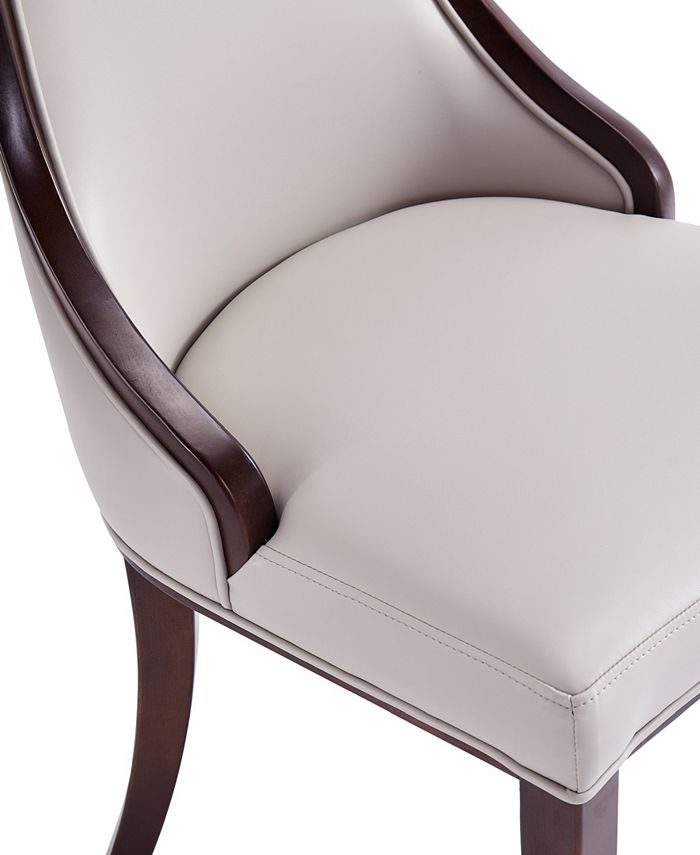 Manhattan Comfort Grand 2-Piece Beech Wood Faux Leather Upholstered ...