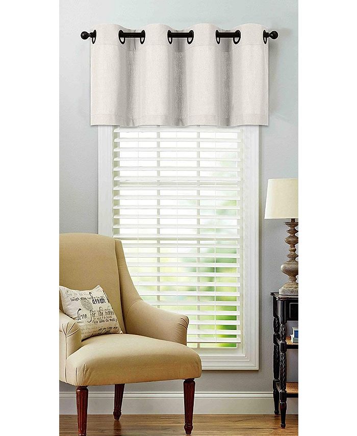 Kate Aurora Oversized Grommet Top Solid Color Window Valance Curtain ...