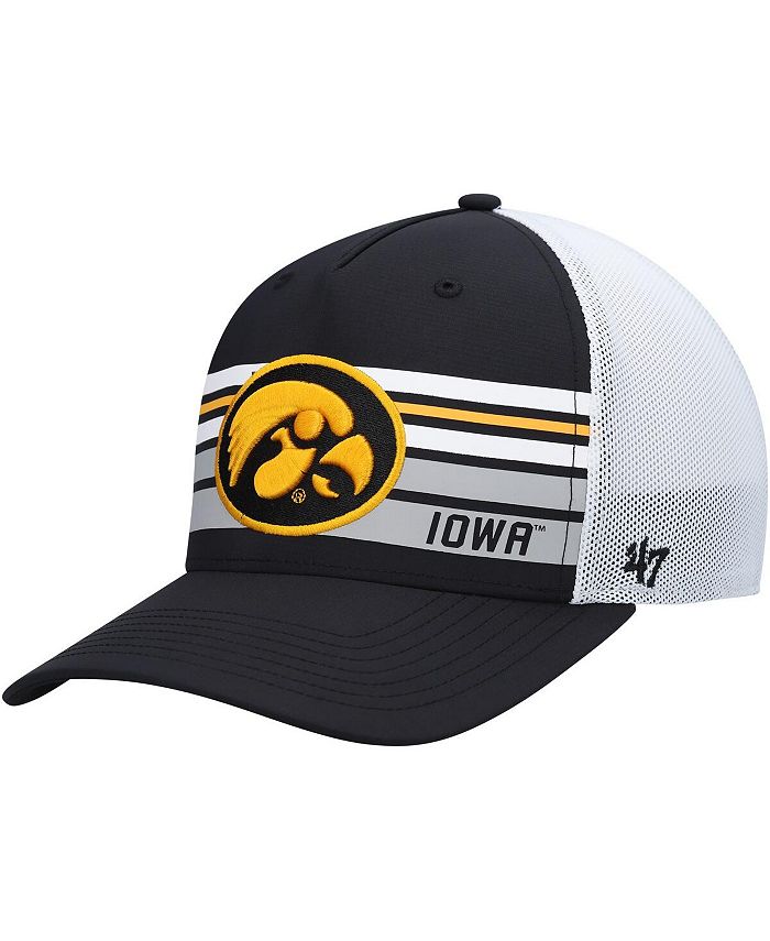 '47 Brand Men's Black, White Iowa Hawkeyes Brrr Altitude Trucker ...