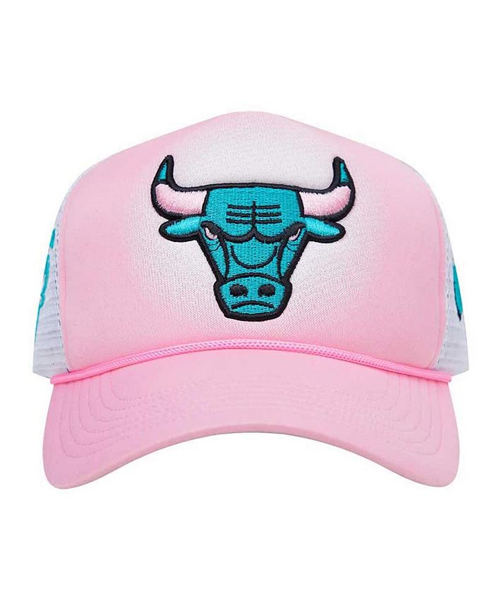 Pro Standard Men's Pink Chicago Bulls Washed Neon Foam Trucker Snapback ...
