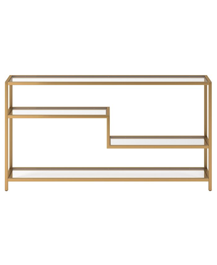 Hudson & Canal Mathis 55" Wide Metal Rectangular Console Table with ...
