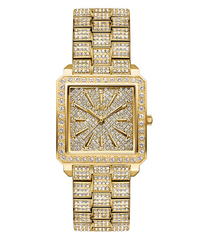 Jbw Women's Cristal 18k Gold-plated Stainless Steel Watch, 28mm - Macy's