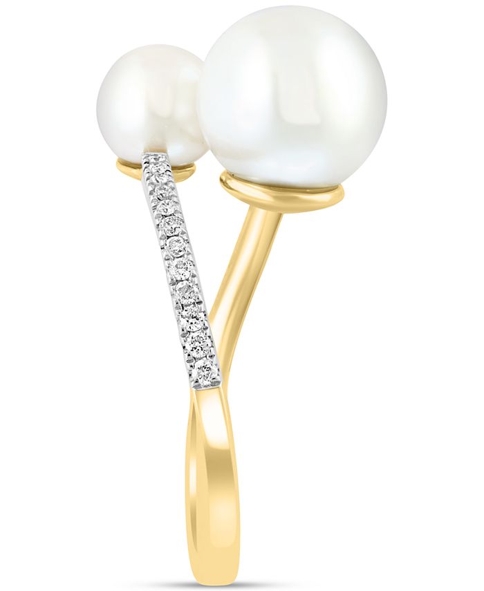 EFFY Collection EFFY® Freshwater Pearl (6 & 9mm) & Diamond (1/8 ct. t.w ...