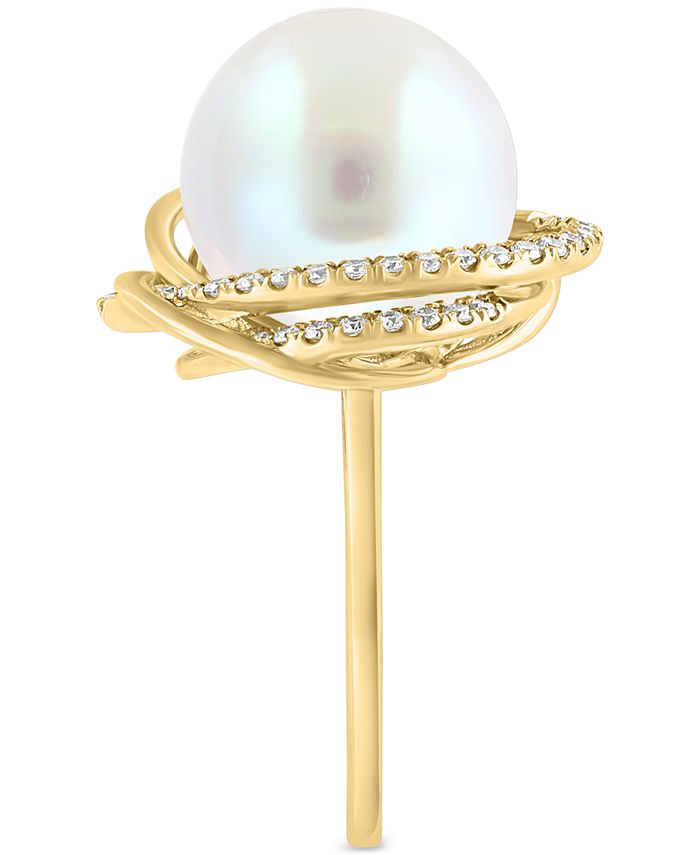 EFFY Collection EFFY® Freshwater Pearl (13mm) & Diamond (1/3 ct. t.w ...