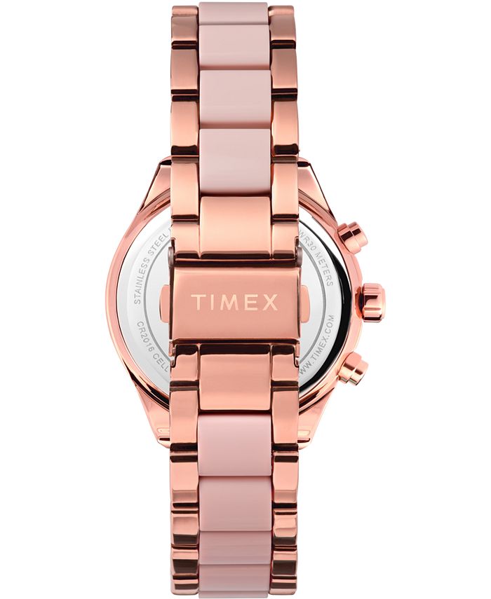 Timex Women's Quartz Analog Premium Dress Alloy Rose Gold Watch 38mm ...