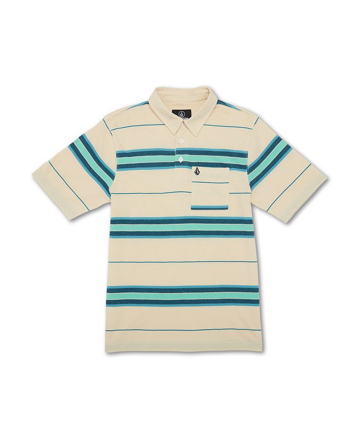 Volcom Big Boys Blitzstone Polo Striped Short Sleeve Shirt - Macy's
