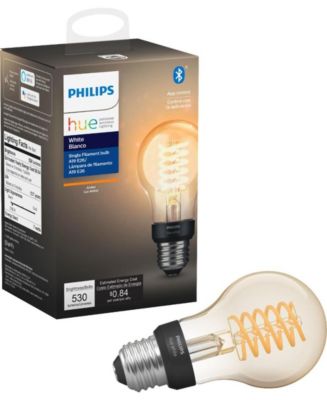 Philips Hue White Filament A19 Bluetooth Smart LED Bulb - Macy's