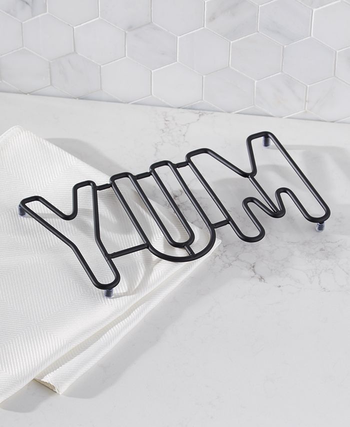The Cellar "Yum" Black Wire Trivet - Macy's