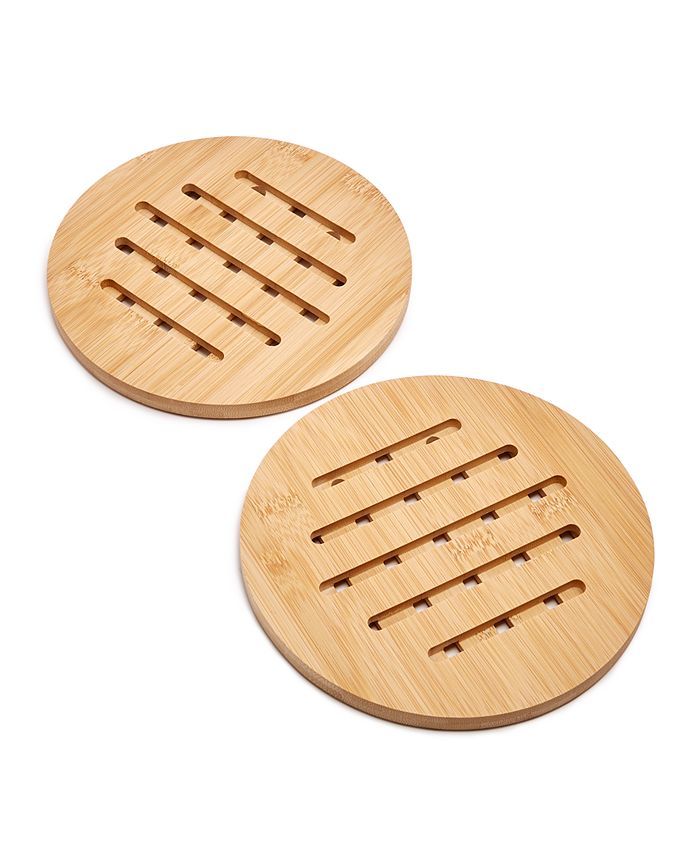 The Cellar 2-Pack Bamboo Trivet Set - Macy's