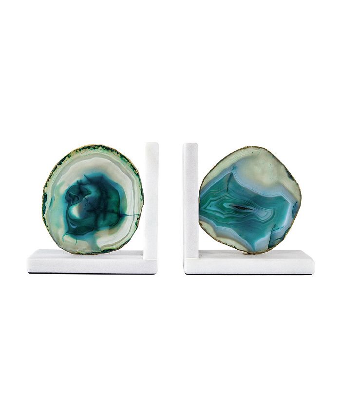 AB Home Agate Bookends on Marble Base, Set of 2 - Macy's